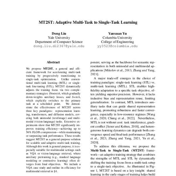 MT2ST: Adaptive Multi-Task to Single-Task Learning - ACL Anthology