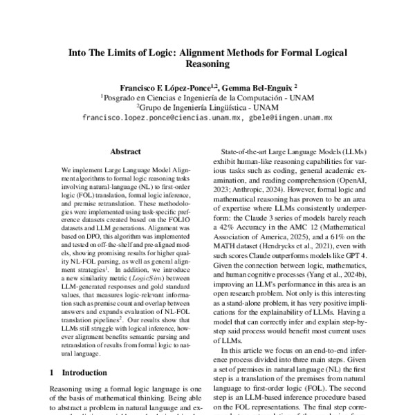 Into The Limits of Logic: Alignment Methods for Formal Logical ...