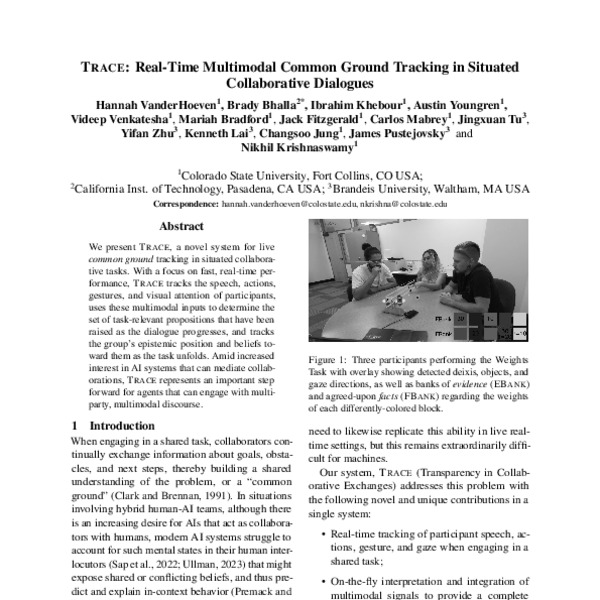 TRACE: Real-Time Multimodal Common Ground Tracking in Situated ...