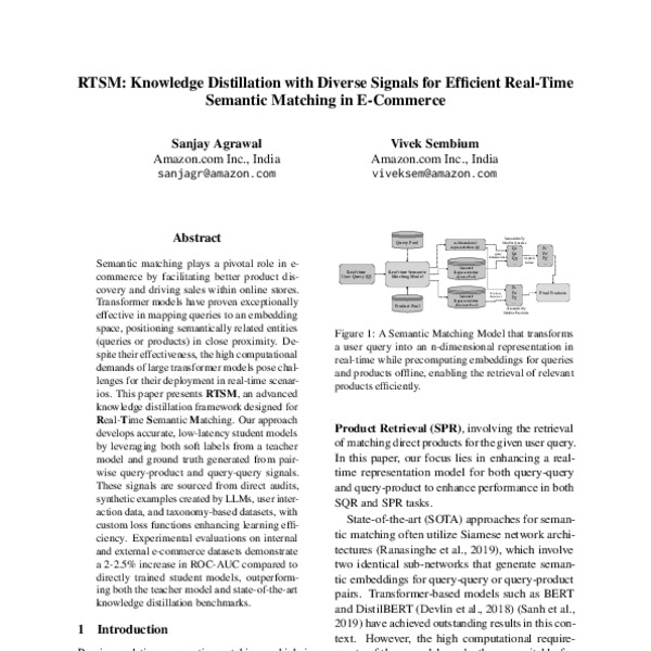 RTSM: Knowledge Distillation with Diverse Signals for Efficient Real-Time Semantic Matching in E ...