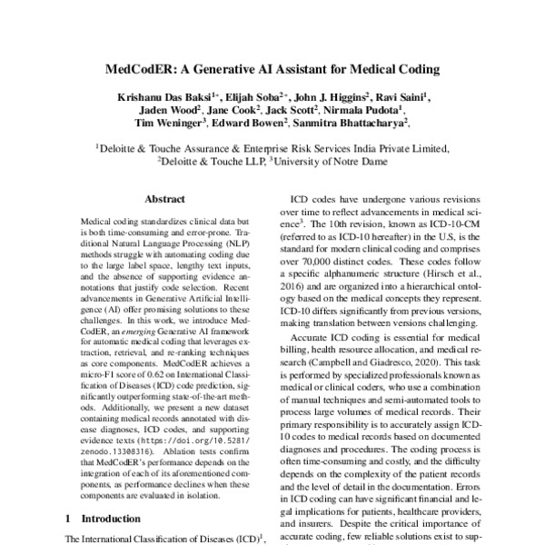 MedCodER: A Generative AI Assistant for Medical Coding - ACL Anthology