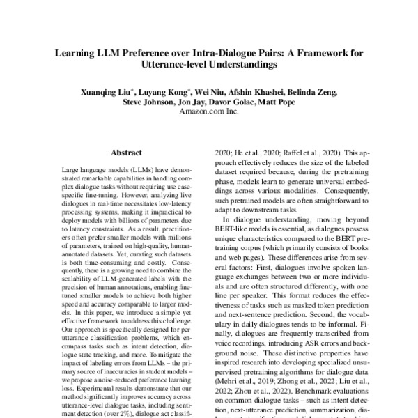 Learning LLM Preference over Intra-Dialogue Pairs: A Framework for Utterance-level ...