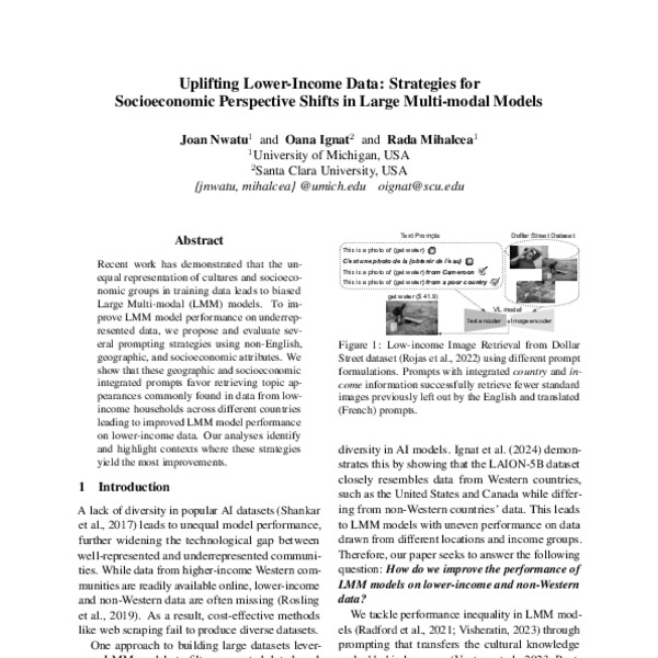 Uplifting Lower-Income Data: Strategies for Socioeconomic Perspective ...