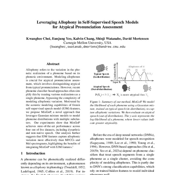 Leveraging Allophony in Self-Supervised Speech Models for Atypical ...