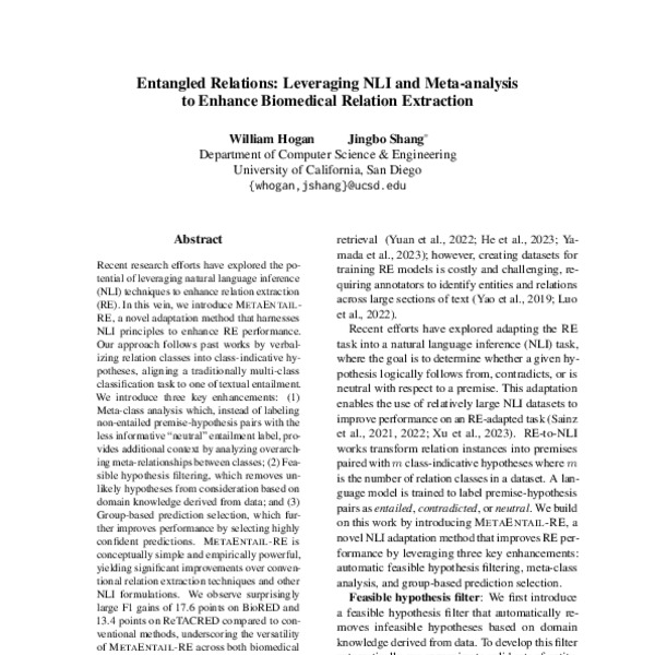 Entangled Relations: Leveraging NLI and Meta-analysis to Enhance Biomedical Relation Extraction ...