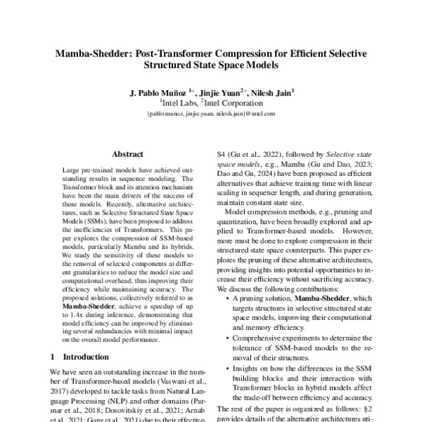 Mamba Shedder Post Transformer Compression For Efficient Selective Structured State Space
