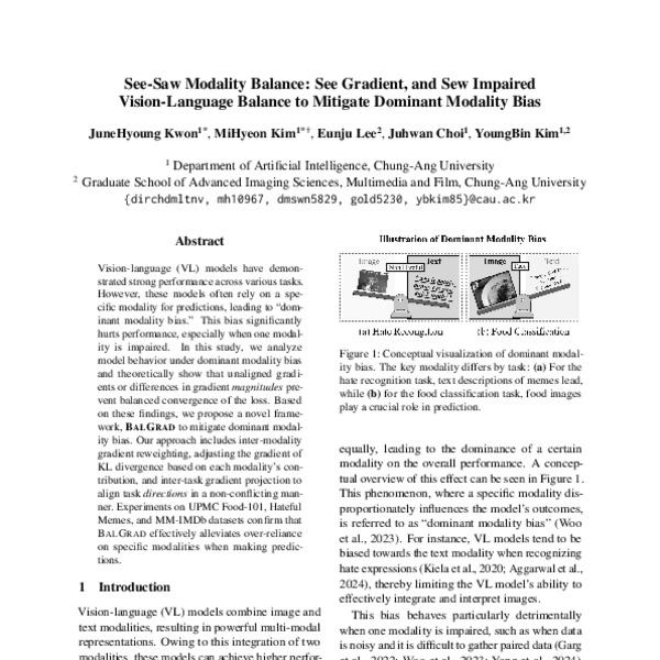 See-Saw Modality Balance: See Gradient, and Sew Impaired Vision-Language Balance to Mitigate ...