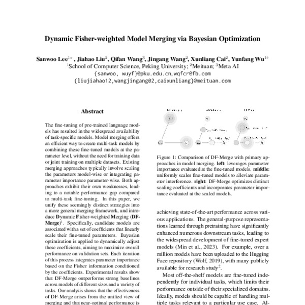 Dynamic Fisher-weighted Model Merging via Bayesian Optimization - ACL Anthology
