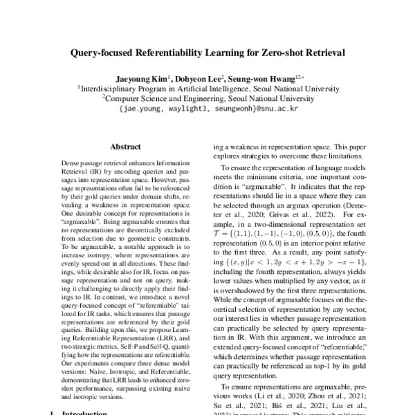 Query-focused Referentiability Learning for Zero-shot Retrieval - ACL Anthology