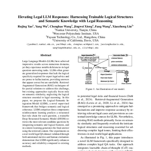 Elevating Legal LLM Responses: Harnessing Trainable Logical Structures and Semantic Knowledge ...