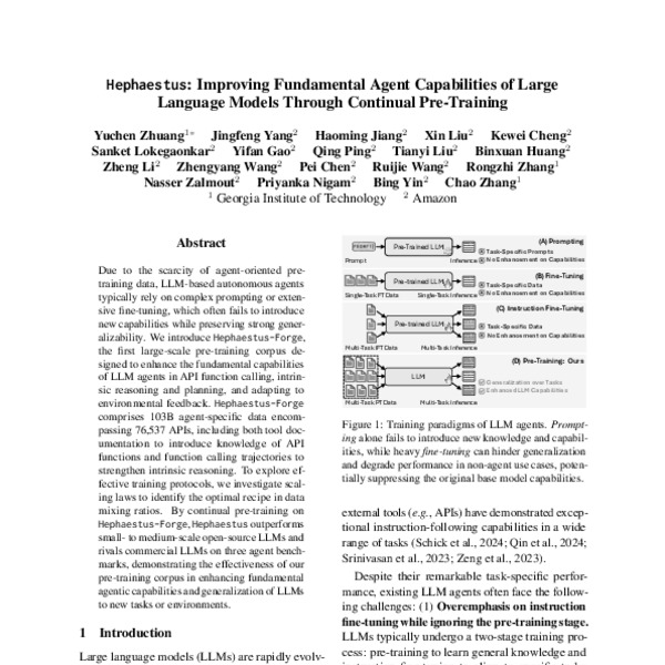 Hephaestus: Improving Fundamental Agent Capabilities of Large Language Models through Continual ...
