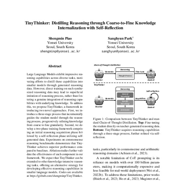 TinyThinker: Distilling Reasoning through Coarse-to-Fine Knowledge Internalization with Self ...