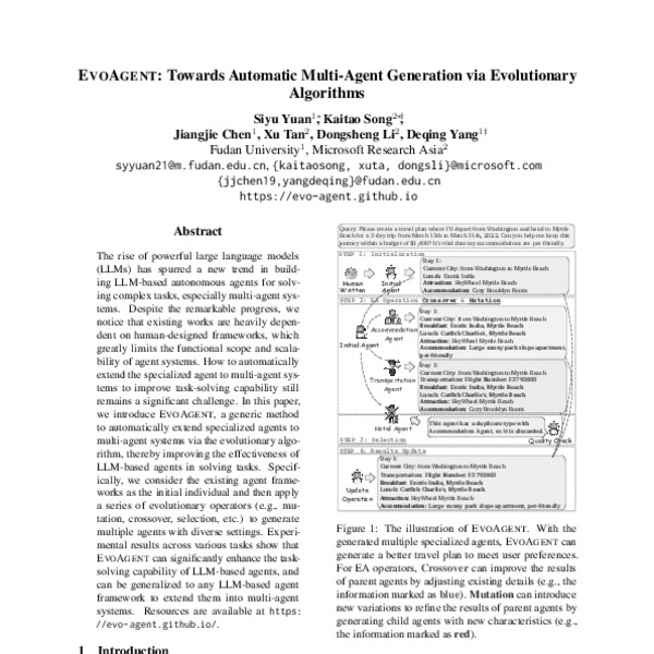 EvoAgent: Towards Automatic Multi-Agent Generation via Evolutionary Algorithms - ACL Anthology