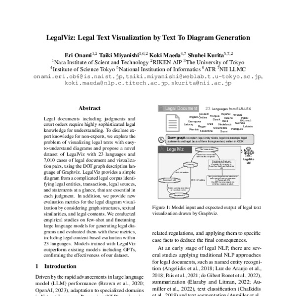 LegalViz: Legal Text Visualization by Text To Diagram Generation - ACL ...