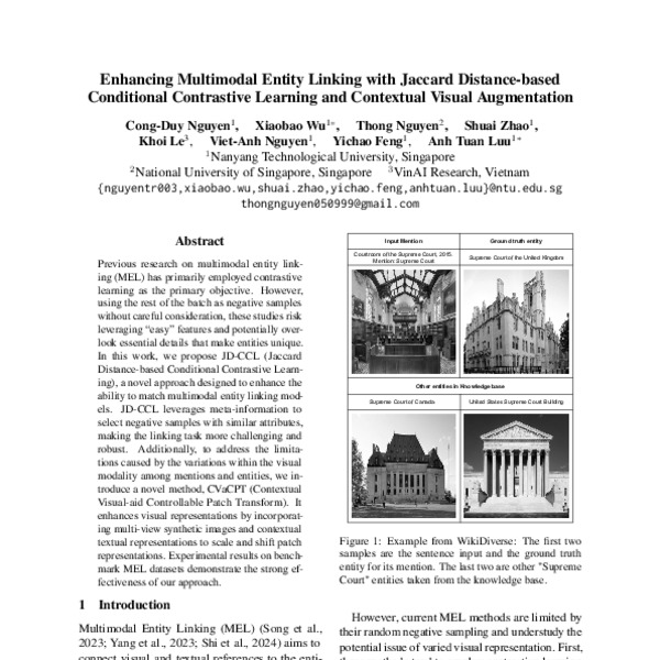 Enhancing Multimodal Entity Linking with Jaccard Distance-based Conditional Contrastive Learning ...