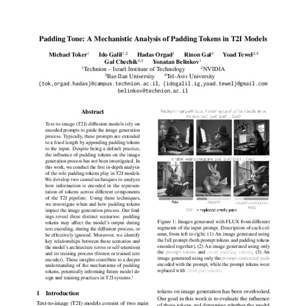 Padding Tone: A Mechanistic Analysis of Padding Tokens in T2I Models - ACL Anthology