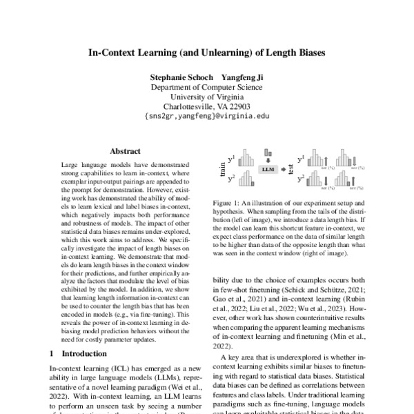 In-Context Learning (and Unlearning) of Length Biases - ACL Anthology