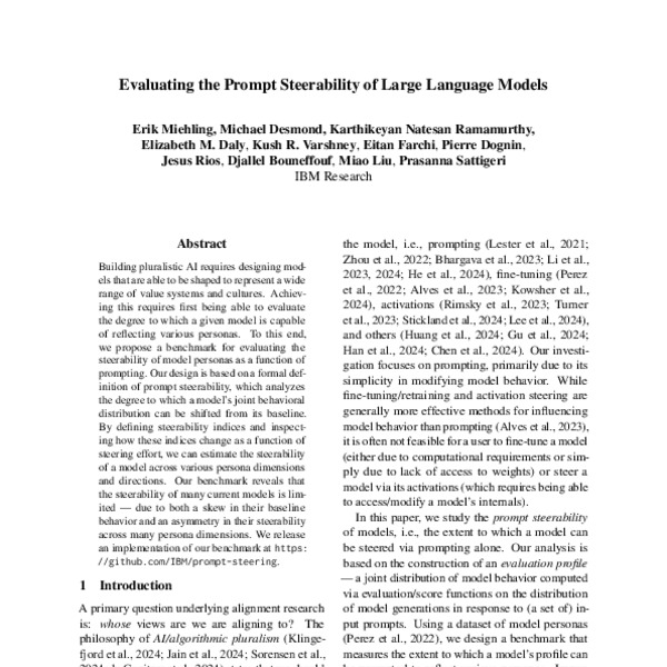 Evaluating the Prompt Steerability of Large Language Models - ACL Anthology
