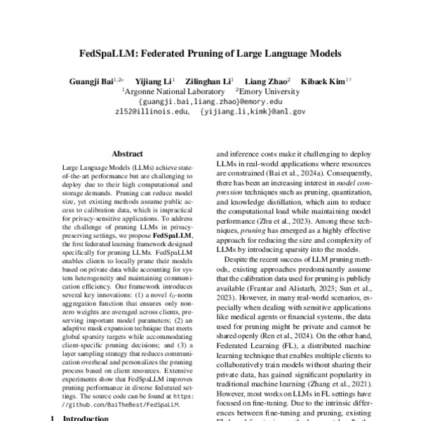 FedSpaLLM: Federated Pruning of Large Language Models - ACL Anthology