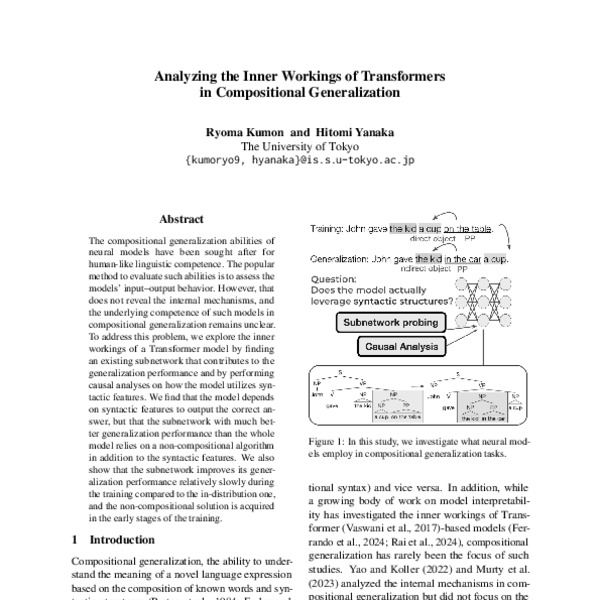 Analyzing the Inner Workings of Transformers in Compositional Generalization - ACL Anthology