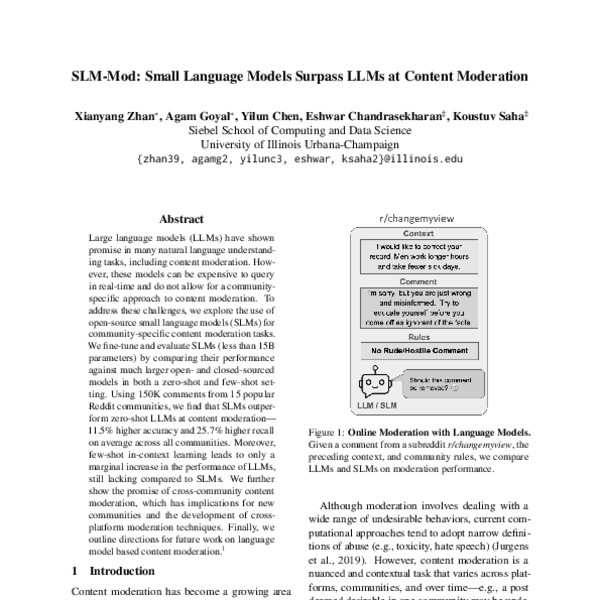 SLM-Mod: Small Language Models Surpass LLMs at Content Moderation - ACL ...
