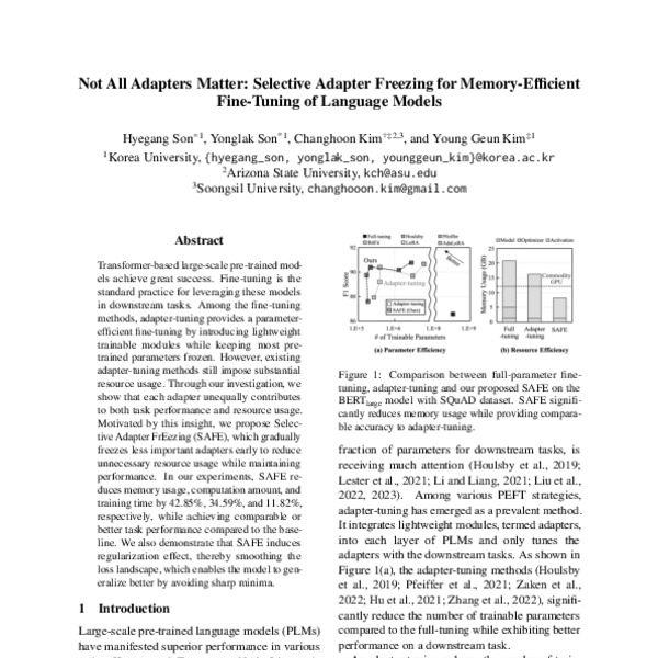 Not All Adapters Matter: Selective Adapter Freezing for Memory-Efficient Fine-Tuning of Language ...