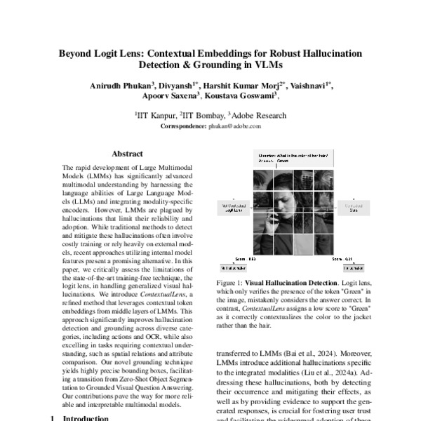 Beyond Logit Lens: Contextual Embeddings for Robust Hallucination ...