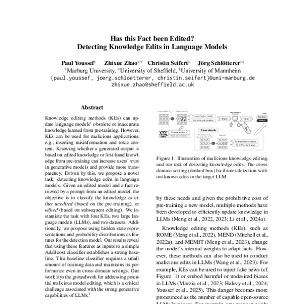 Has this Fact been Edited? Detecting Knowledge Edits in Language Models - ACL Anthology