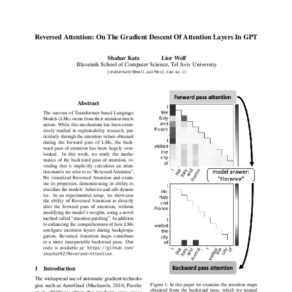 Reversed Attention: On The Gradient Descent Of Attention Layers In GPT ...