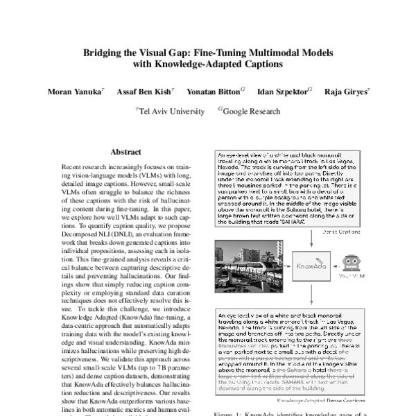Bridging the Visual Gap: Fine-Tuning Multimodal Models with Knowledge-Adapted Captions - ACL ...