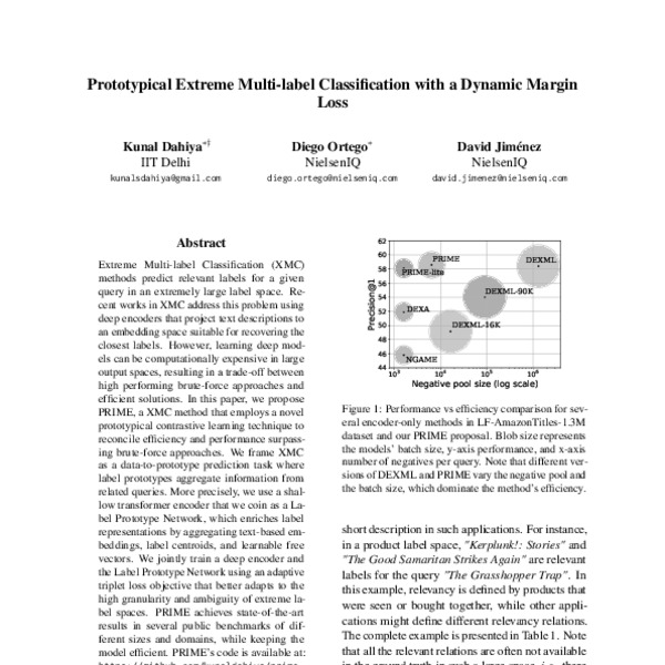 Prototypical Extreme Multi-label Classification with a Dynamic Margin Loss - ACL Anthology