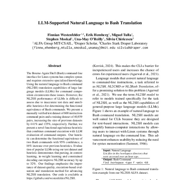 LLM-Supported Natural Language to Bash Translation - ACL Anthology