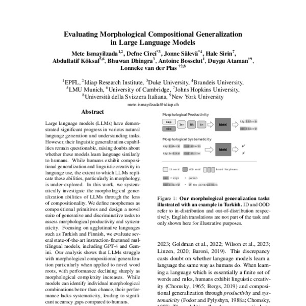 Evaluating Morphological Compositional Generalization in Large Language Models - ACL Anthology