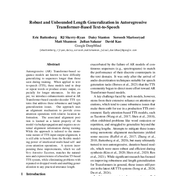 Robust and Unbounded Length Generalization in Autoregressive Transformer-Based Text-to-Speech ...