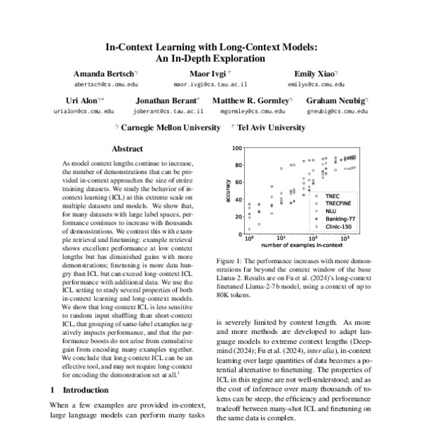 In-Context Learning with Long-Context Models: An In-Depth Exploration - ACL Anthology