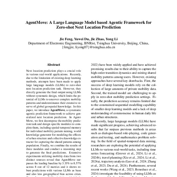AgentMove: A Large Language Model based Agentic Framework for Zero-shot Next Location Prediction ...