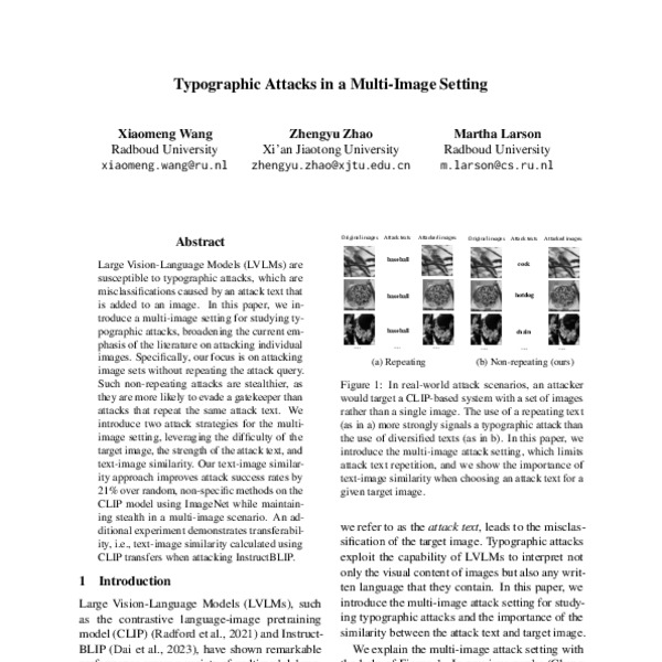 Typographic Attacks in a Multi-Image Setting - ACL Anthology