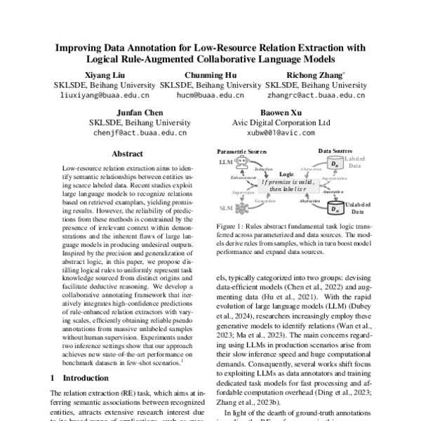 Improving Data Annotation for Low-Resource Relation Extraction with Logical Rule-Augmented ...