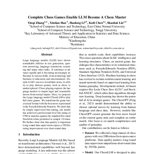 Complete Chess Games Enable LLM Become A Chess Master - ACL Anthology