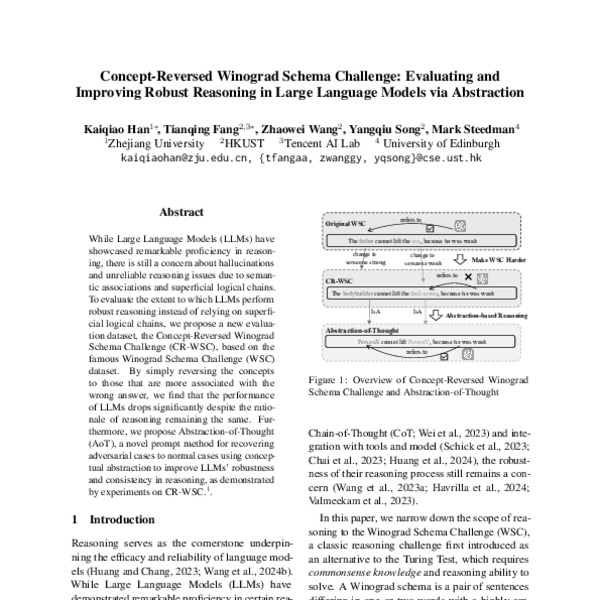 Concept-Reversed Winograd Schema Challenge: Evaluating and Improving Robust Reasoning in Large ...