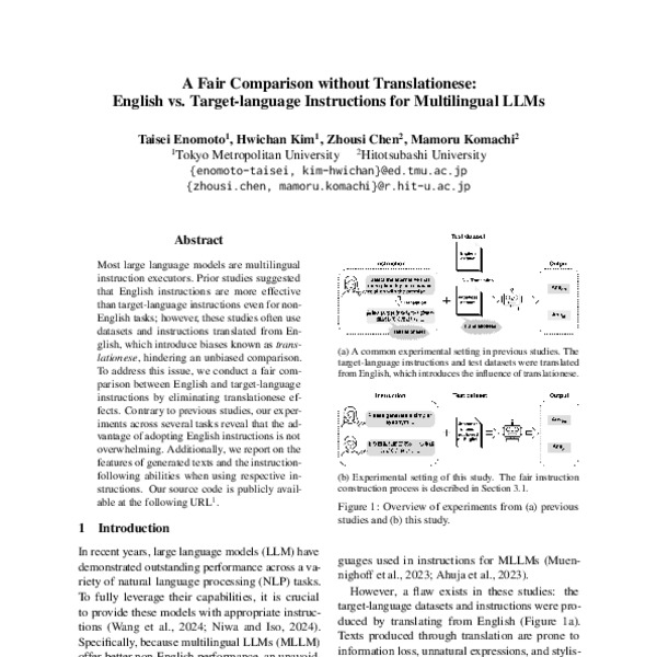 A Fair Comparison without Translationese: English vs. Target-language Instructions for ...