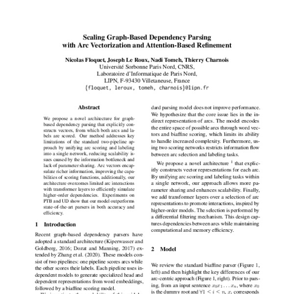 Scaling Graph Based Dependency Parsing With Arc Vectorization And