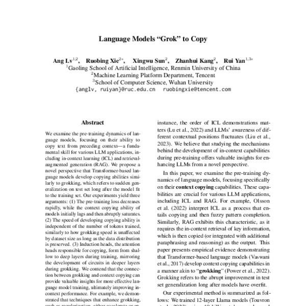 Language Models “Grok” to Copy - ACL Anthology