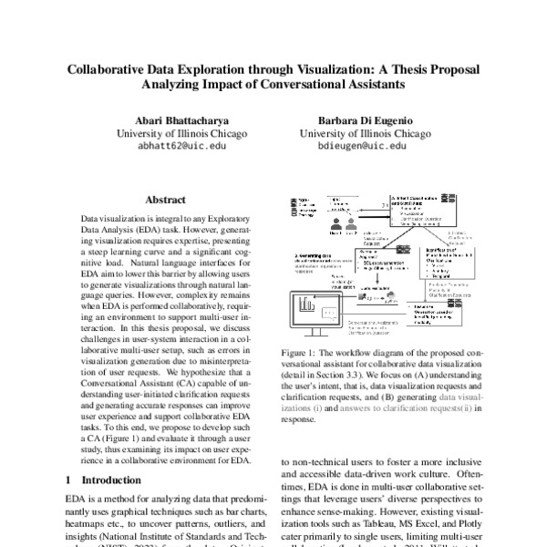 Collaborative Data Exploration through Visualization: A Thesis Proposal ...