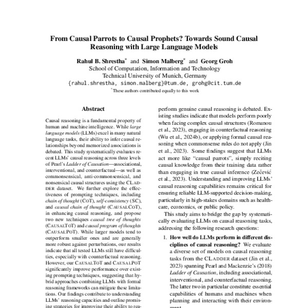 From Causal Parrots to Causal Prophets? Towards Sound Causal Reasoning with Large Language ...