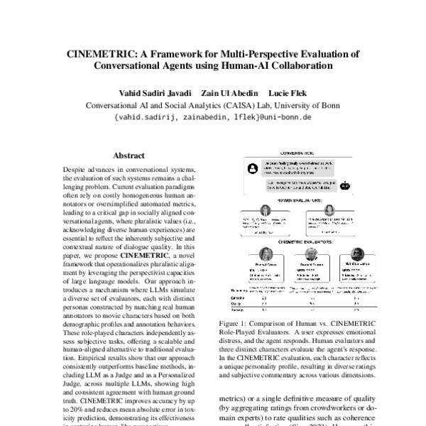 CINEMETRIC: A Framework for Multi-Perspective Evaluation of ...