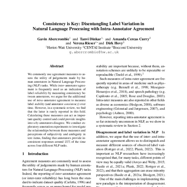 Consistency is Key: Disentangling Label Variation in Natural Language ...