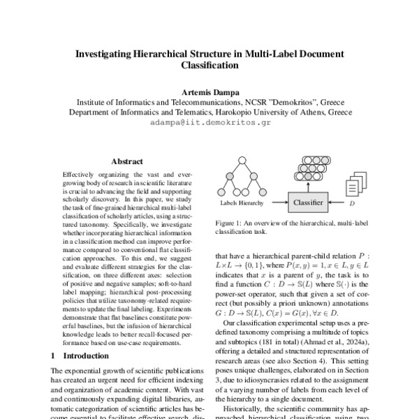 Investigating Hierarchical Structure in Multi-Label Document ...