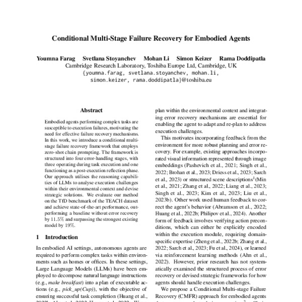 Conditional Multi-Stage Failure Recovery for Embodied Agents - ACL Anthology