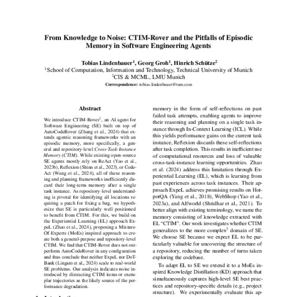 From Knowledge to Noise: CTIM-Rover and the Pitfalls of Episodic Memory ...